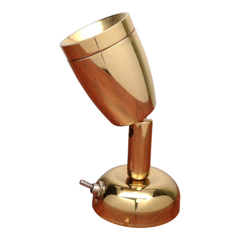 Pactrade Marine RV LED Swivel Reading Light Polished Brass Interior 80