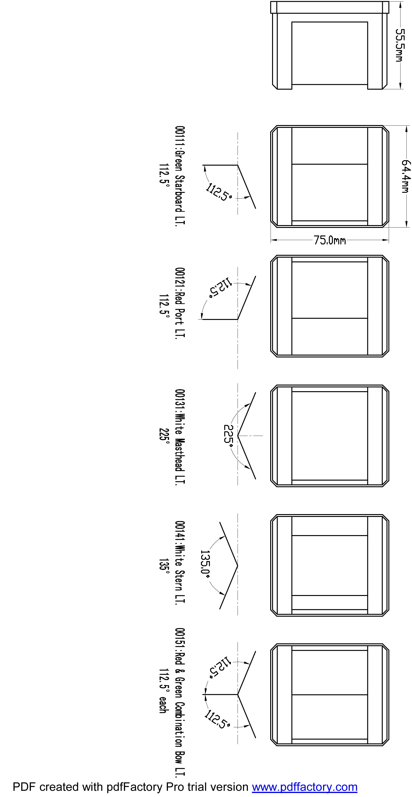 MARINE BOAT GREEN STARBOARD AND RED PORT SIDE LED NAVIGATION LIGHT ...