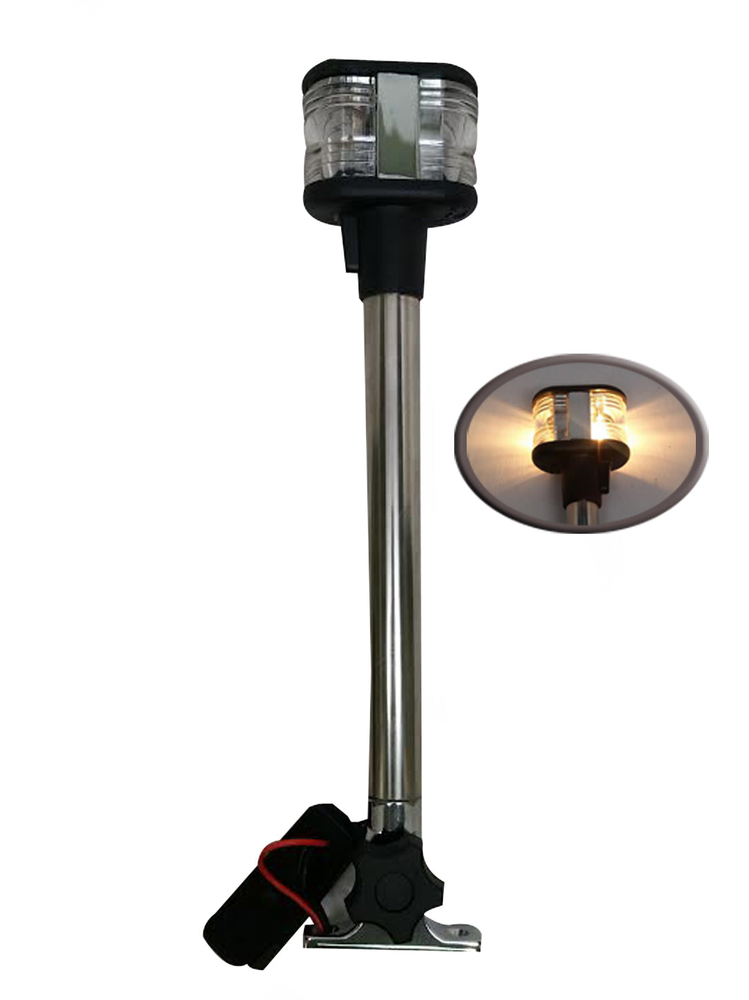 Pactrade Marine Boat 11" Foldable Dual Mount Anchor Stern Light Alumin