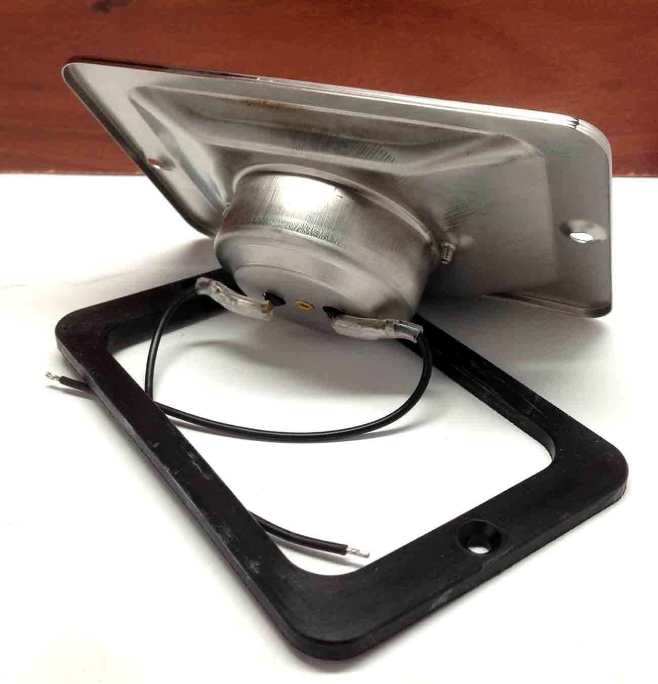 MARINE BOAT STERN LIGHT RECTANGULAR STAINLESS STEEL SPASHPROOF FLUSH M ...