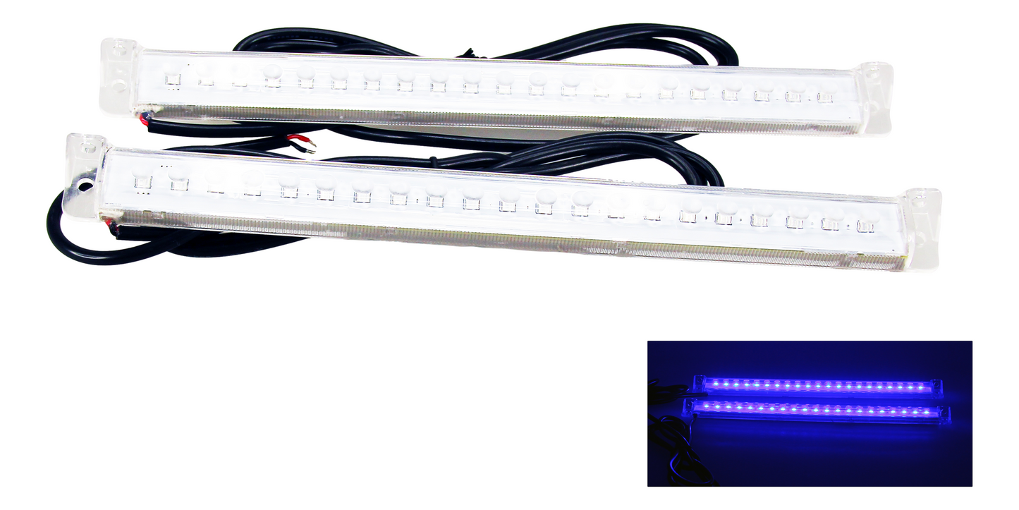 Pactrade Marine 2x 21 LED 12V Trim Tab Transom Light Bar Blue Boat und