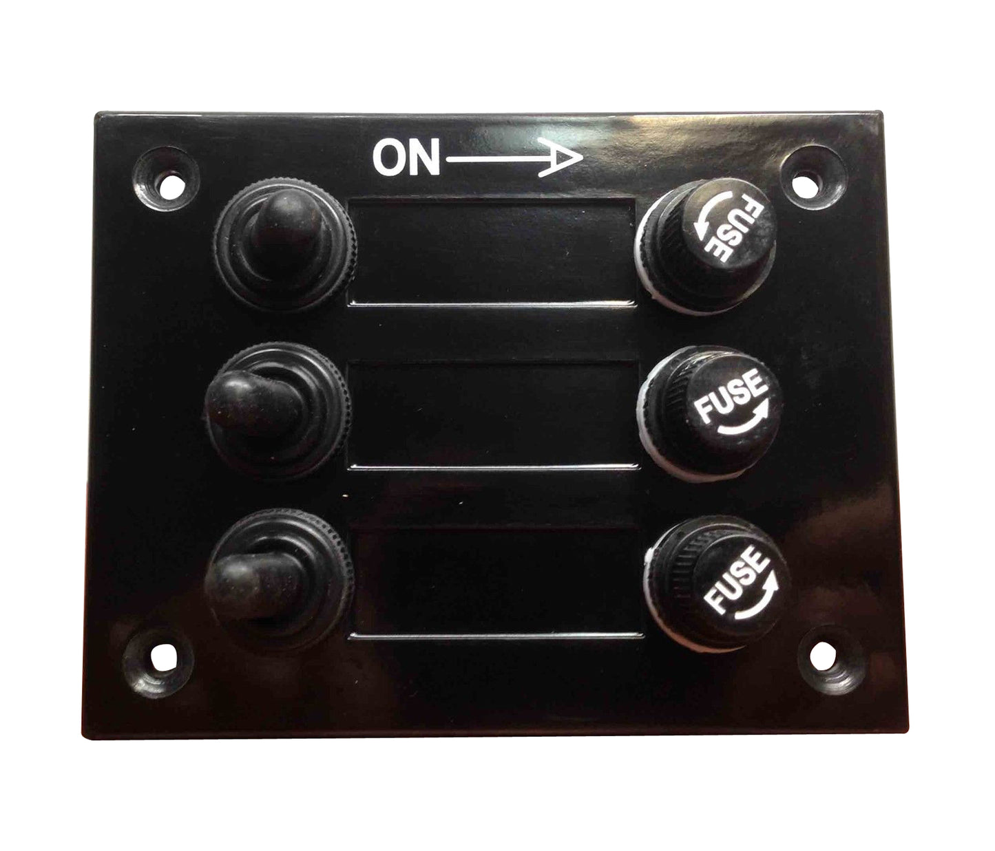 Pactrade Marine Boat 3 Gang Bakelite Plate Switch Panel with 5A Fuses