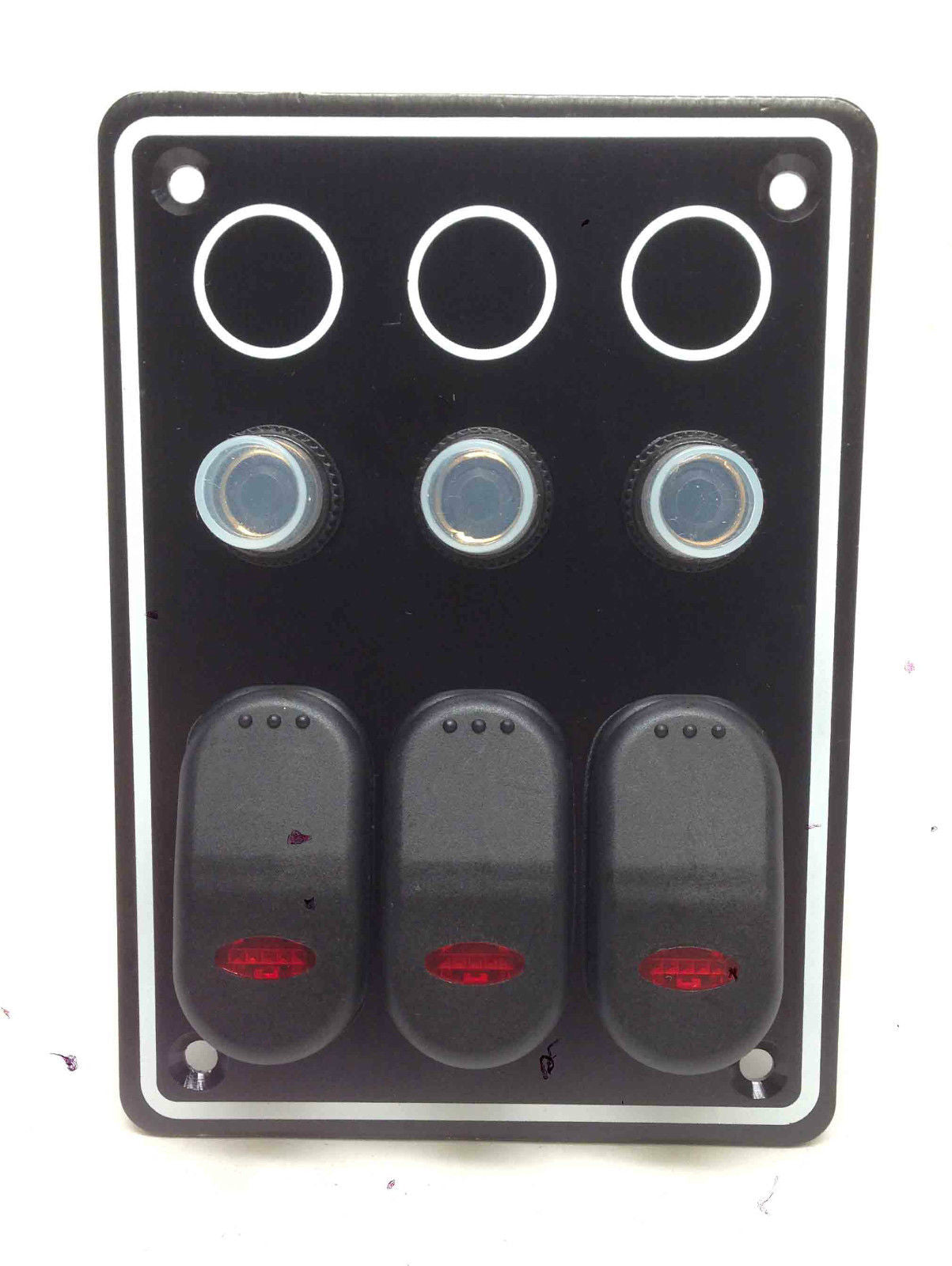 Pactrade Marine Boat 3 Gang Splash Proof Switch Panel 12V ODM