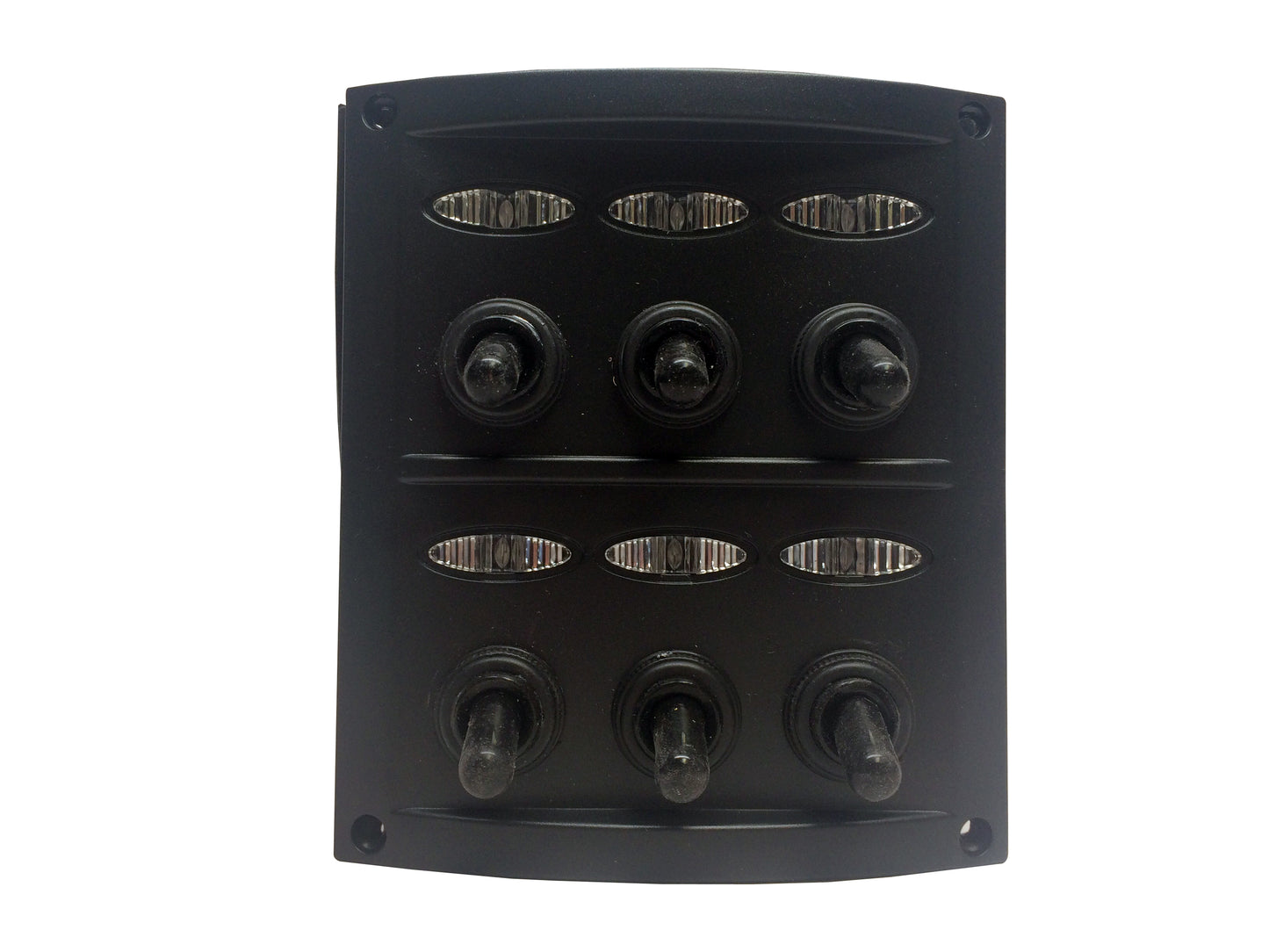 Pactrade Marine Boat 6 Gang Splash Proof Switch Panel IP65 Fuses 15A x
