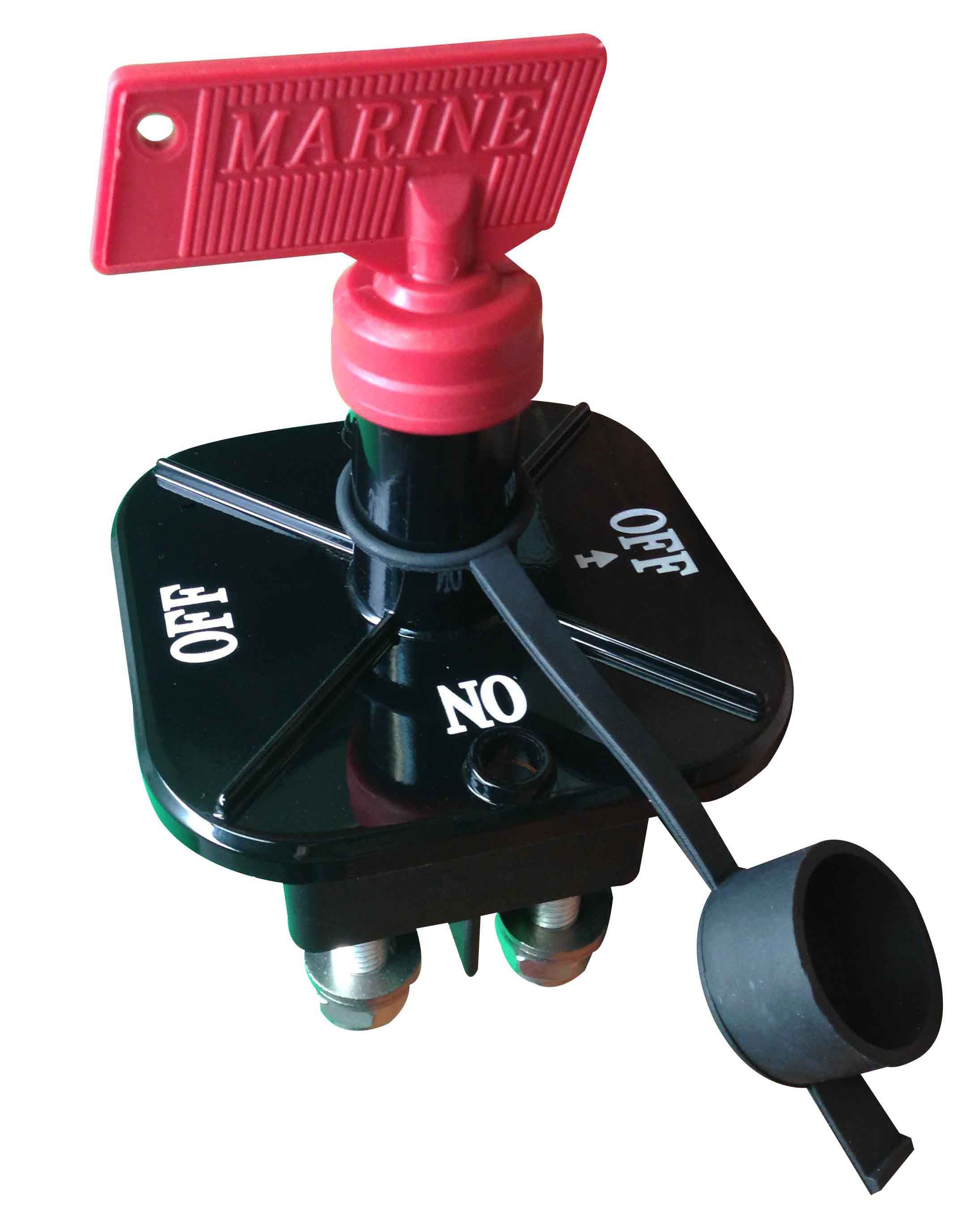 MARINE BOAT HEAVY DUTY 4 POSITION BATTERY SWITCH BAKELITE POM KEY 1500 ...