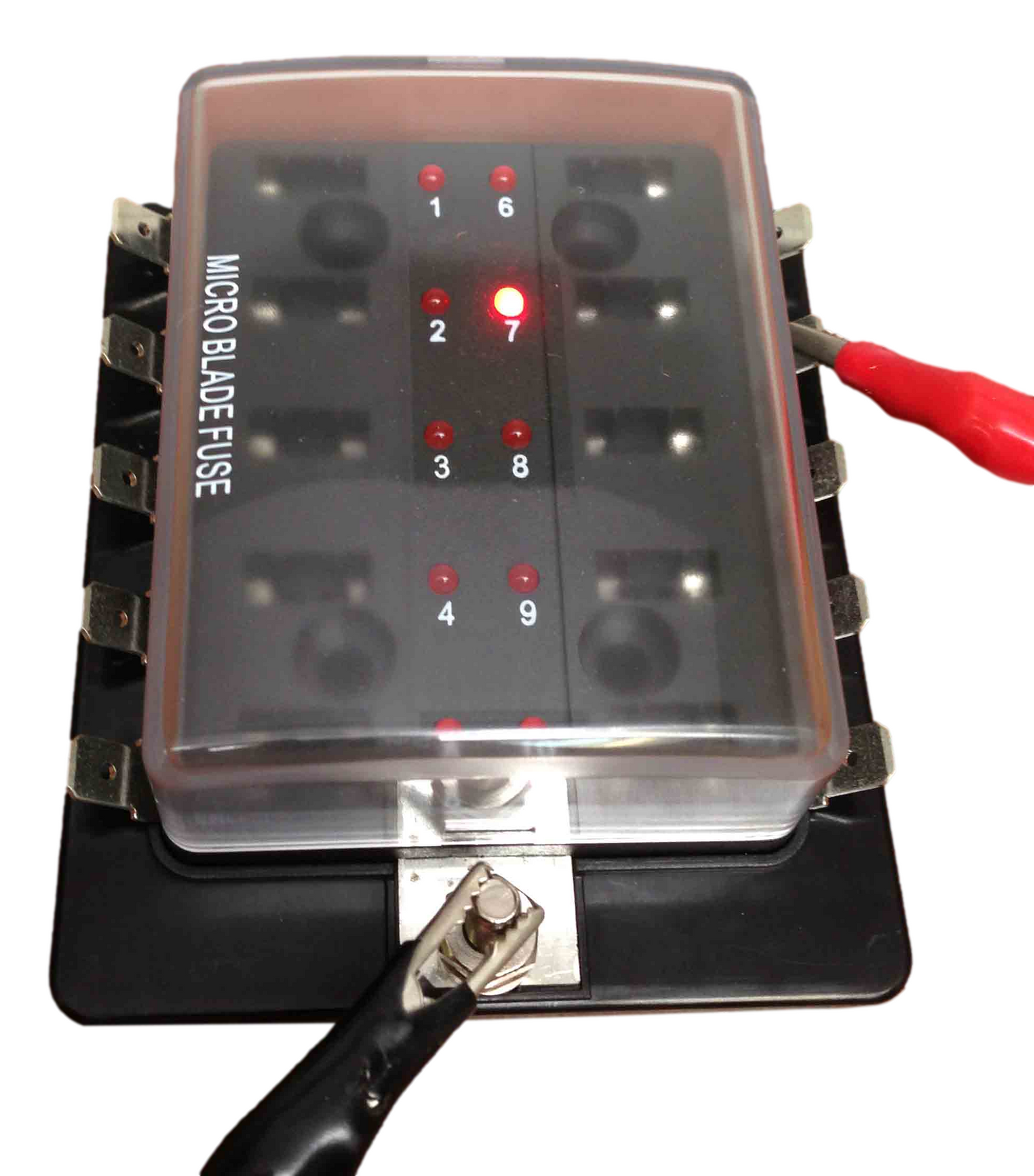 MICRO BLADE FUSE BLOCK HOLDER LED INDICATOR MARINE BOAT 10 GANG PATENT ...
