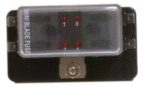 MINI BLADE FUSE BLOCK HOLDER WITH LED INDICATOR MARINE BOAT 4 GANG NEW ...