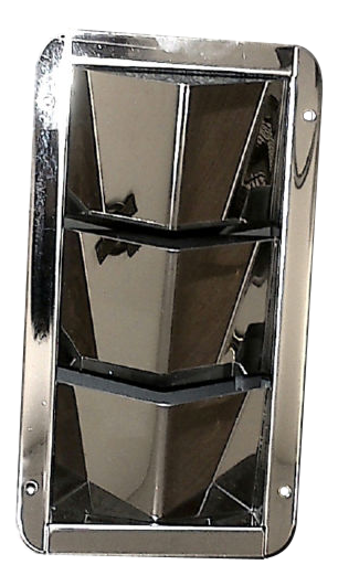 MARINE BOAT STAINLESS STEEL VENTILATOR RECTANGULAR COVER 3 LOUVER PLAT ...