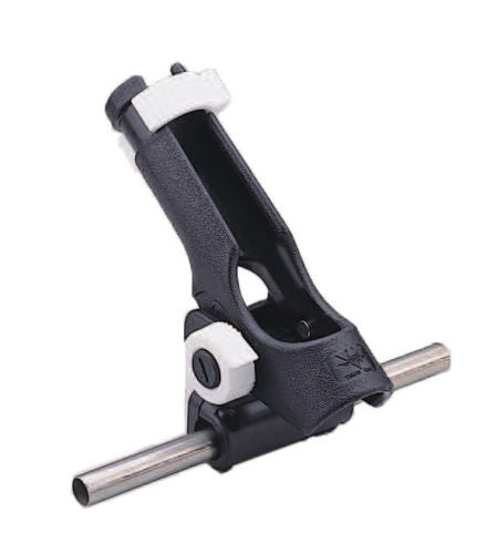 ADJUSTABLE MARINE BOAT BLACK PLASTIC FISHING ROD HOLDER RAIL MOUNT ...