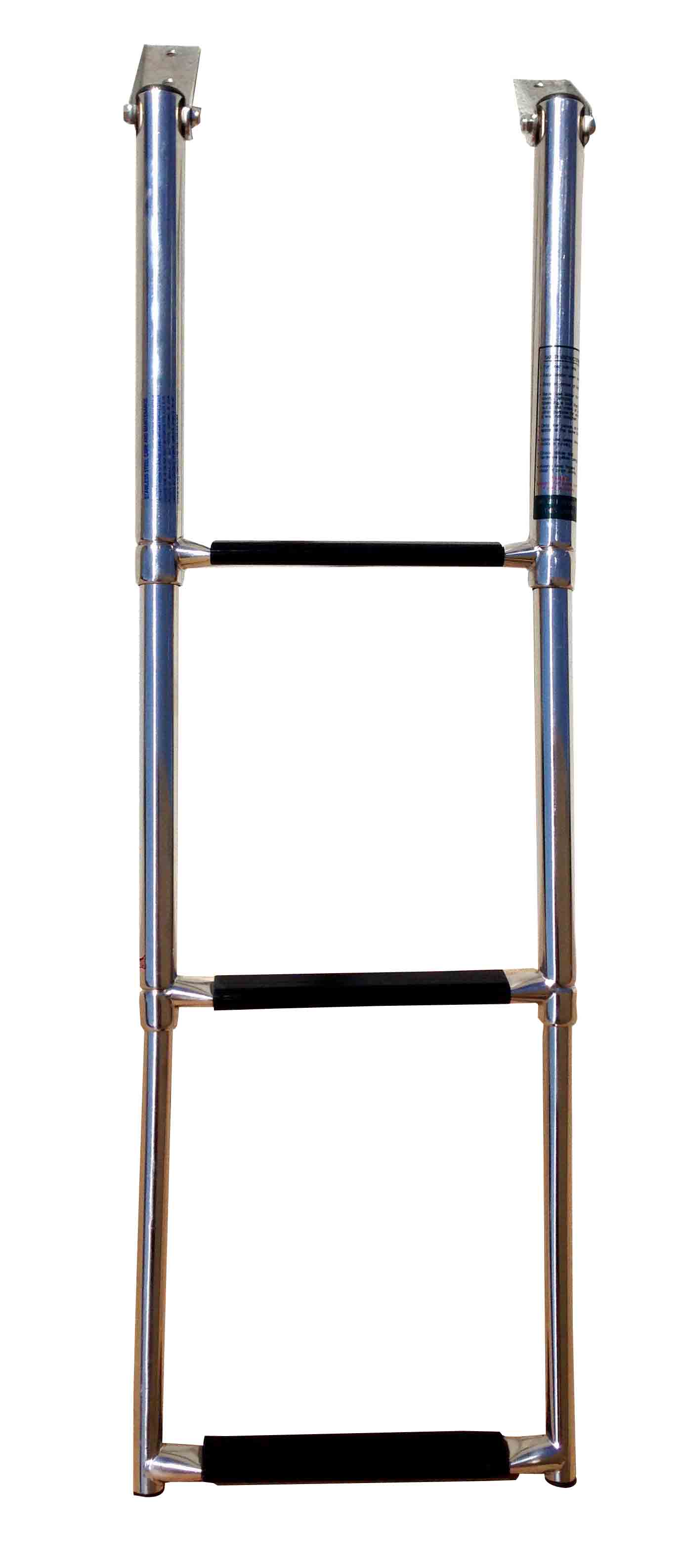 MARINE BOAT STAINLESS STEEL 3 STEP TELESCOPIC LADDER SWIM STEP OVER PL ...