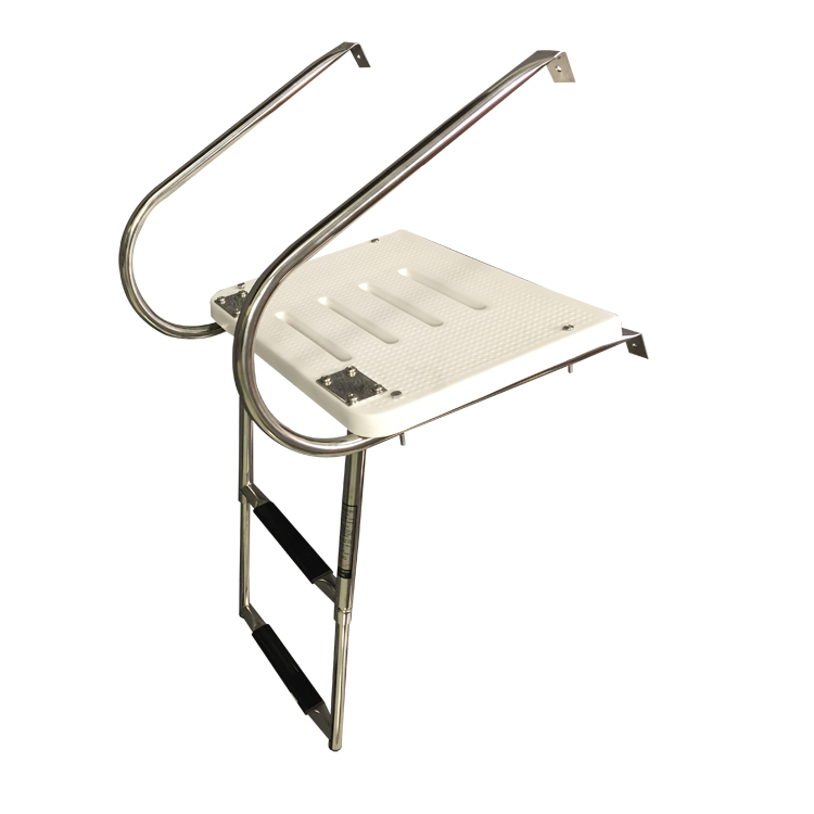 MARINE BOAT UNIV. SWIM PLATFORM UNDER MOUNT TELESCOPIC LADDER 2 STEP I ...