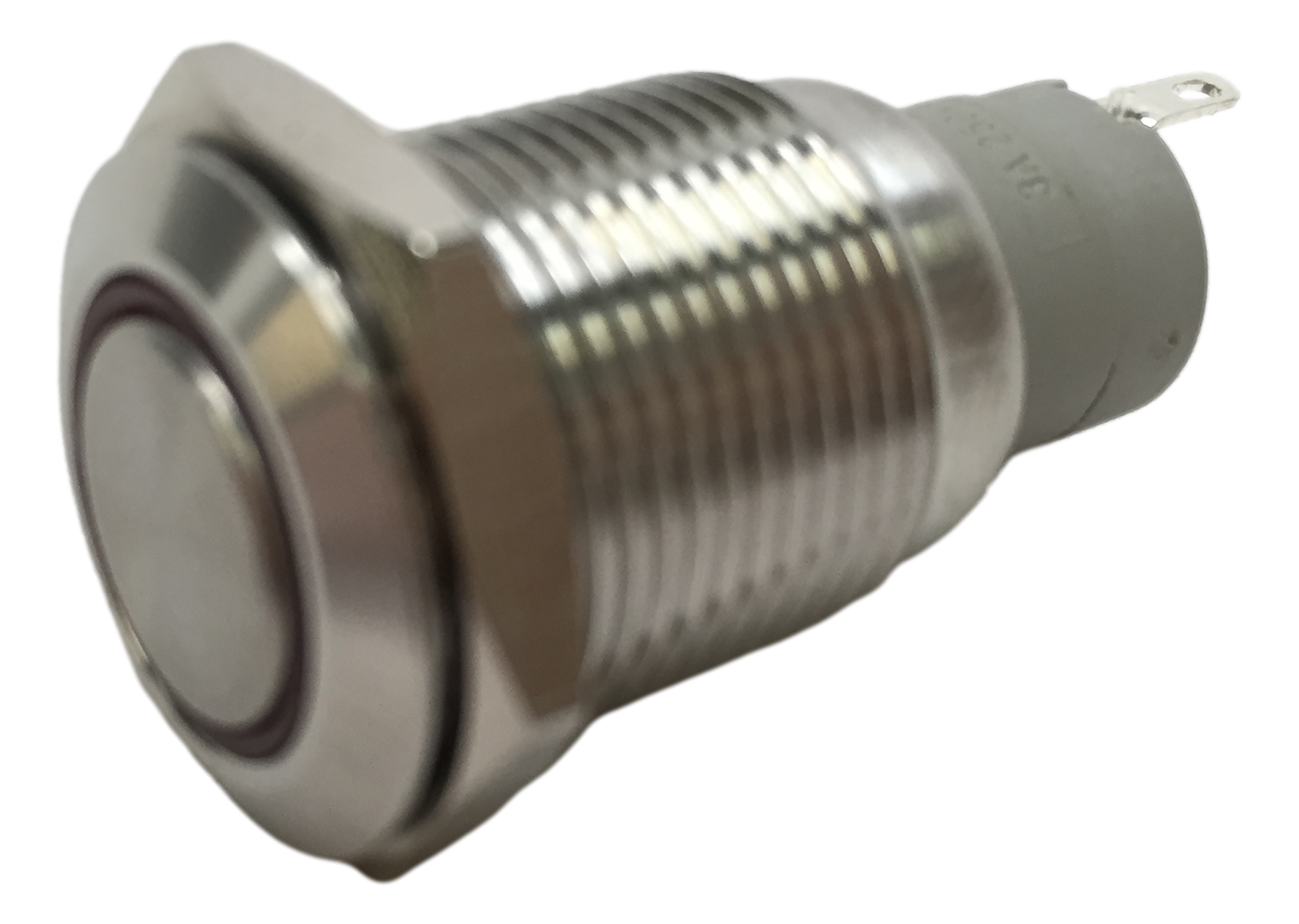 2 of Pactrade Marine SS304 Red LED Ultra Flush Light On-Off Push Switc