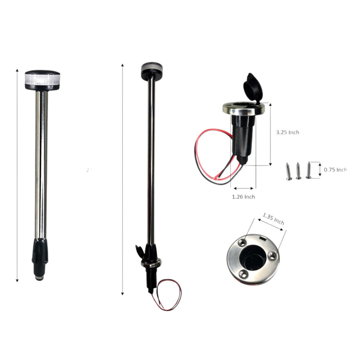 Pactrade Marine All Round LED, Stern Light, Anchor Light, Pole Light L